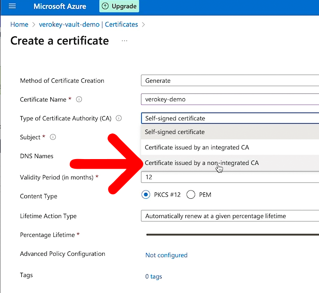 Setup Microsoft Azure Key Vault With Verokeydigicert Code Signing