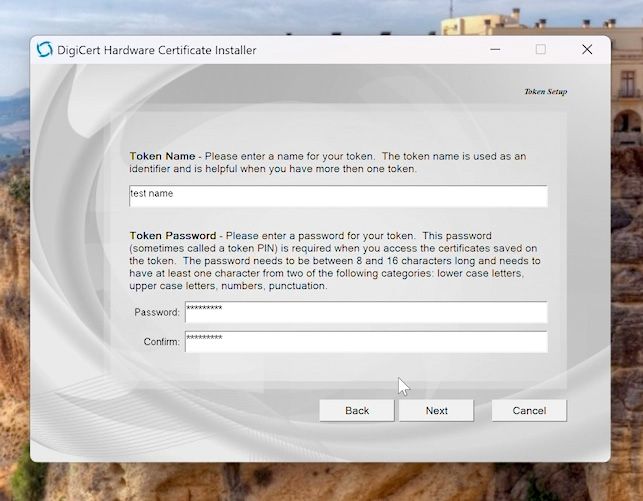 Setup and Initialise Verokey/DigiCert Code Signing eToken