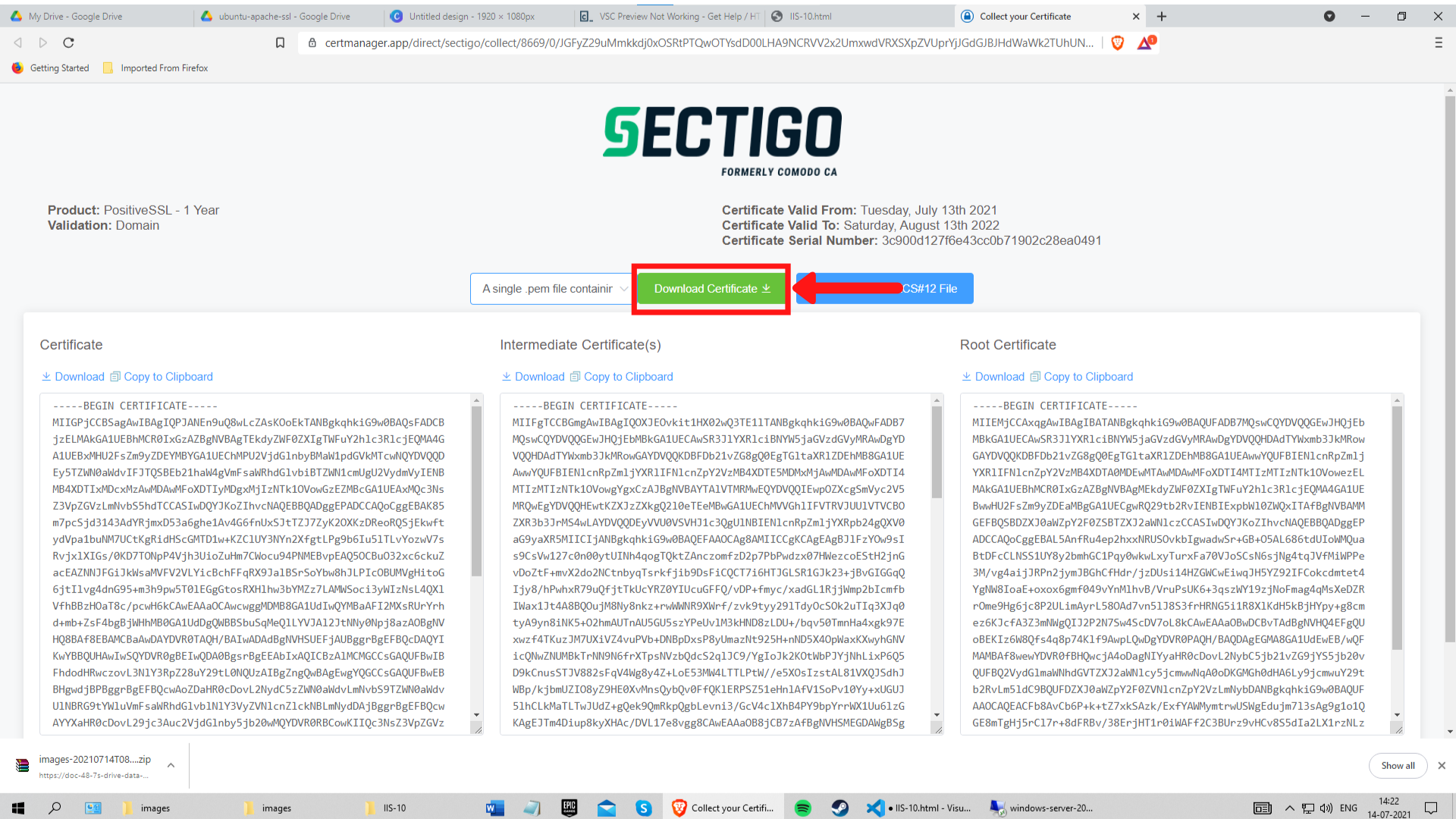 Micrsoft IIS-10 SSL Configuration and Installation Guide