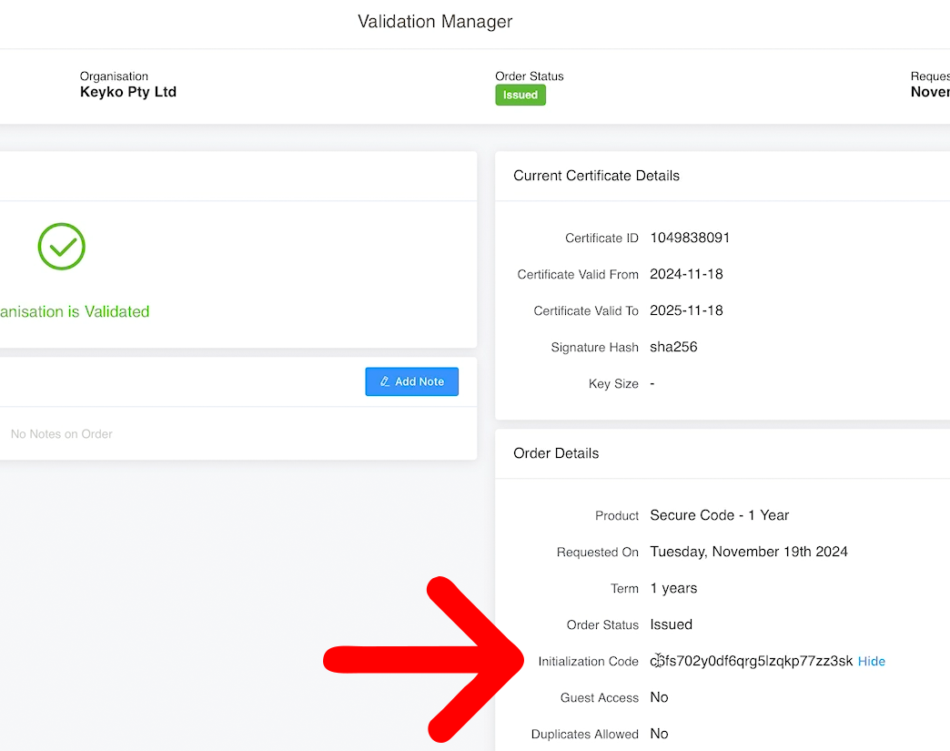 Setup and Initialise Verokey/DigiCert Code Signing eToken